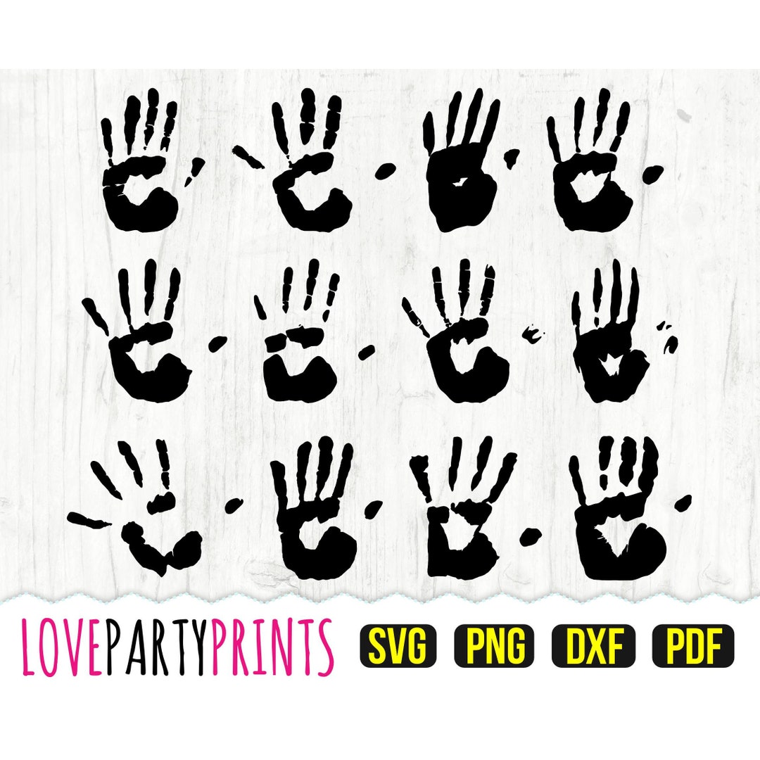 Hand Print SVG, DXF, PNG, Pdf, Hand Splatter Svg, Paint Hand Svg, Paint ...
