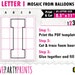 Square Letter I, Mosaic From Balloons, Mosaic Template, 1ft, 2ft, 3ft ...