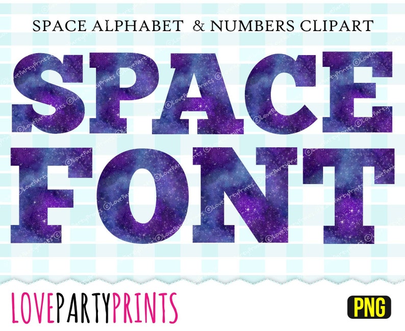 GALAXY FONT PNG Files Starry Night Sky Alphabet and Numbers - Etsy UK