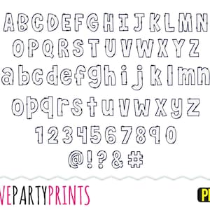 Navy Blue Letters Numbers Doodle Bundle, Uppercase & Lowercase, Royal ...