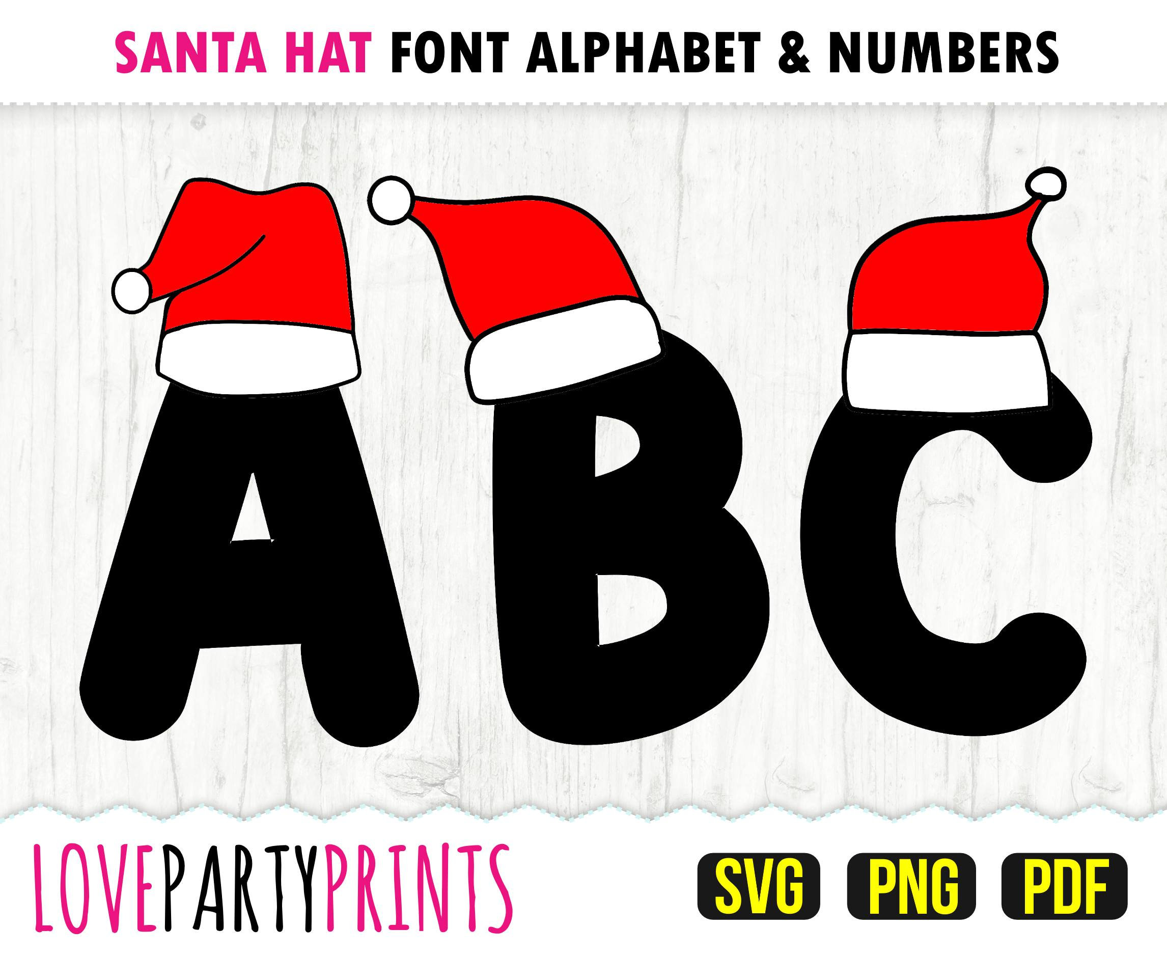 Christmas Font SVG PNG and Pdf Files Full Alphabet Stacked - Etsy