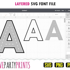 Road Font SVG, PNG, PDF, Road Letters Svg, Road Numbers Svg, Race Track ...