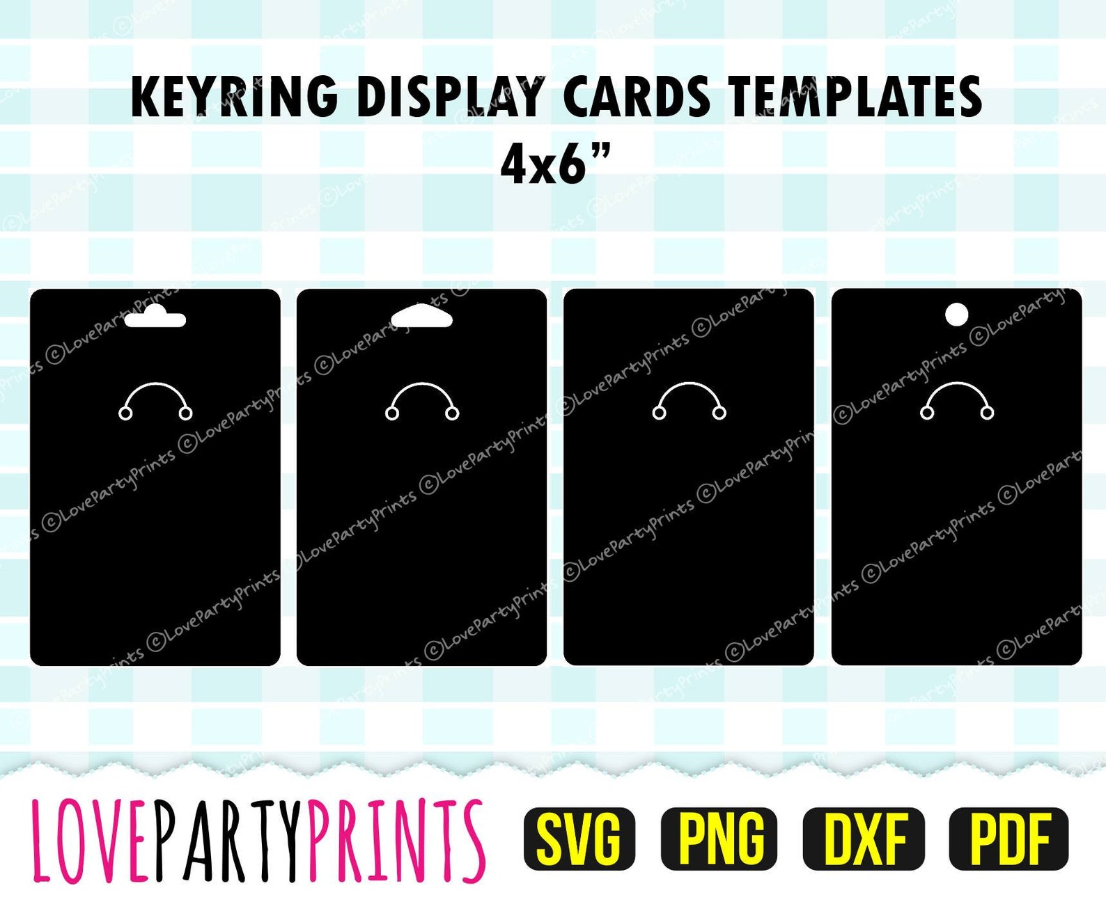 Keyring Display Card Svg DXF PNG PDF Key Ring Tag Svg | Etsy UK