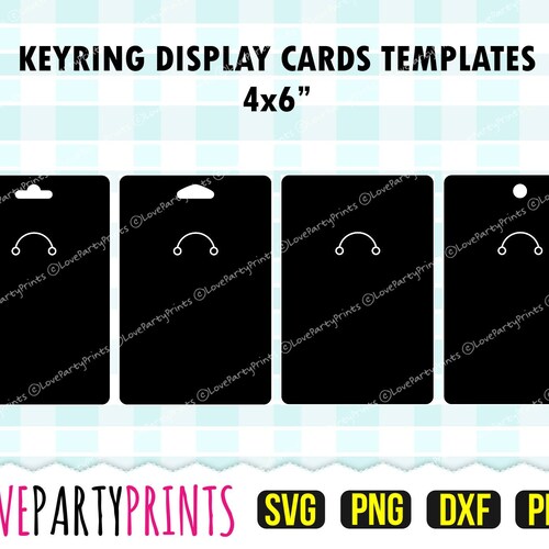 Keyring Display Card Svg DXF PNG PDF Key Ring Tag Svg | Etsy UK