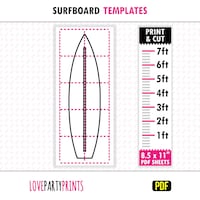 Large 6' Surfboard Template - Etsy