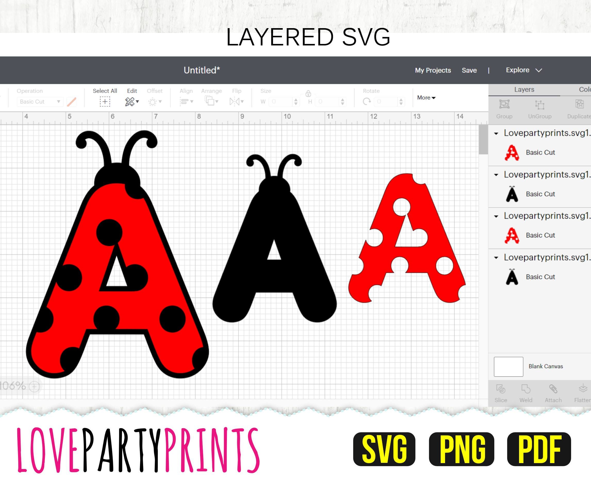 LADYBUG FONT Svg Png and Pdf Files 300dpi High Quality | Etsy Canada