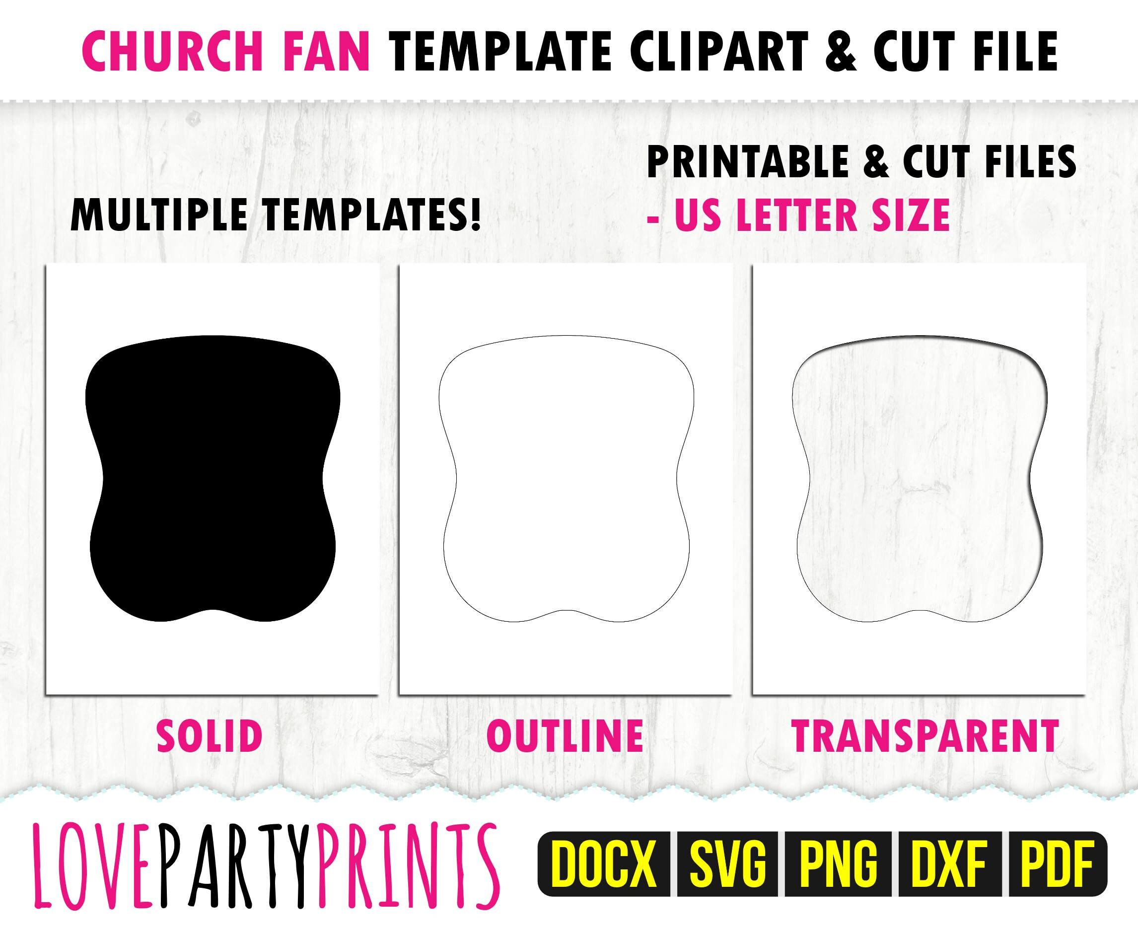 Church Fan Template SVG PDF Png Dxf Blank Fan Template US Etsy Denmark