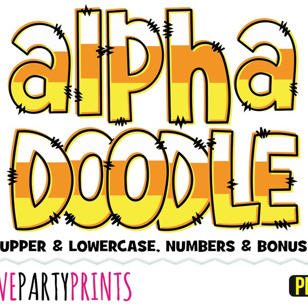 Halloween Doodle Alphabet - Etsy