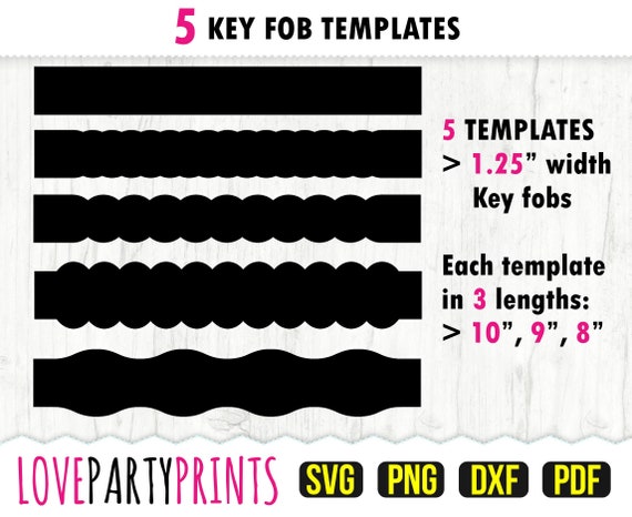 Key Fob SVG PNG PDF Dxf Key Fob Template Svg Five - Etsy