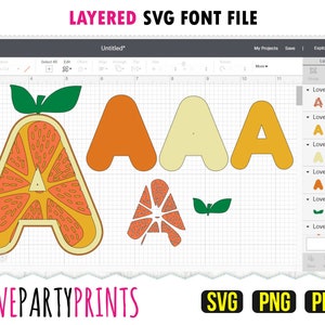 ORANGE FONT SVG, Png and Pdf Files, 300dpi High Quality, Silhouette ...