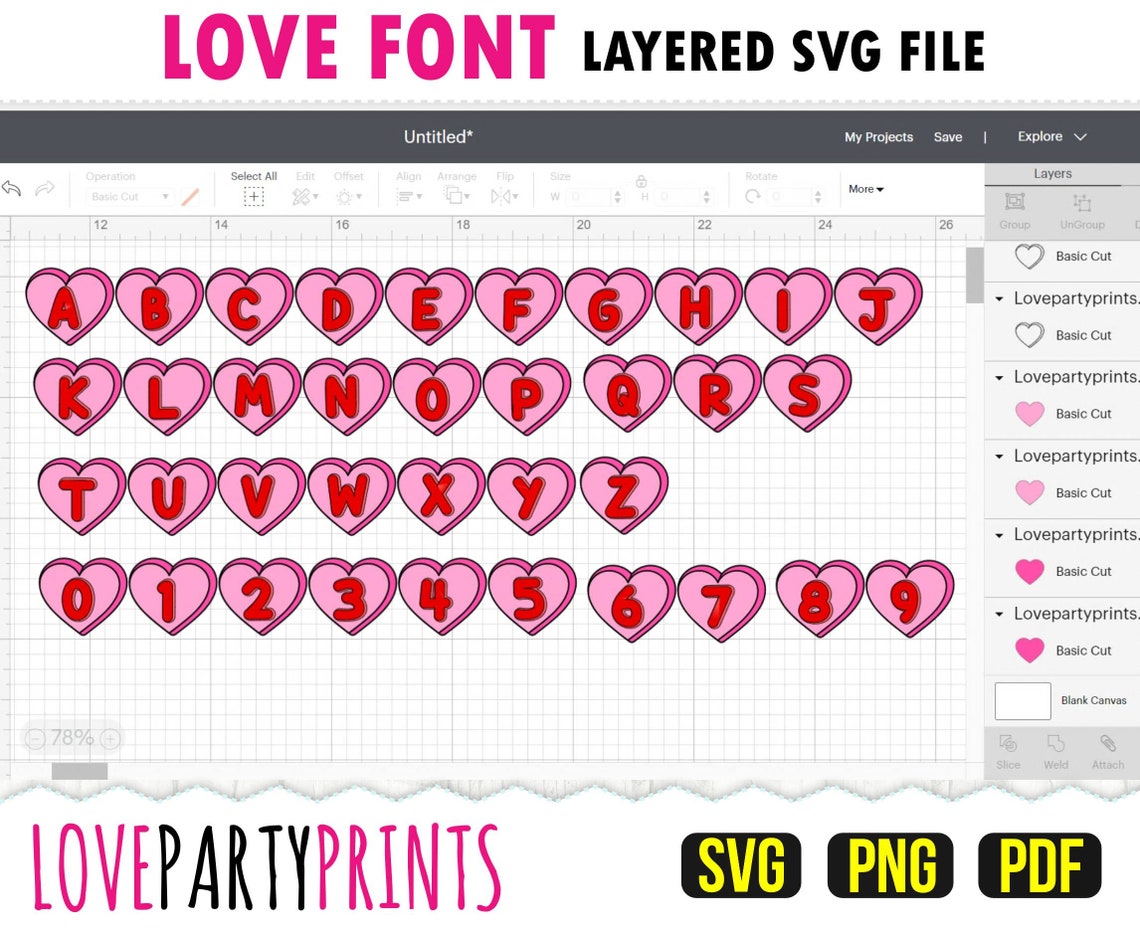 LOVE FONT SVG Png and Pdf Files 300dpi High Quality - Etsy