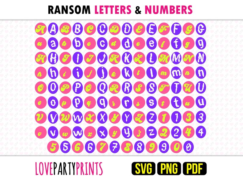 Ransom Letters Numbers Font SVG PNG Pdf, 14 Magazine Fonts BUNDLE, 868 ...