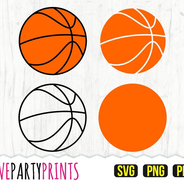 Basketball Outline Svg - Etsy