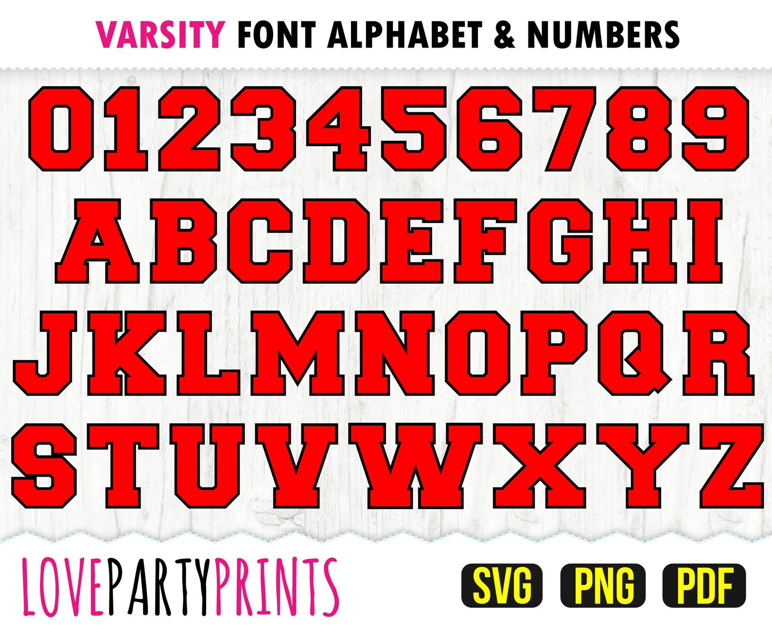 Varsity Layered Font SVG, Png and Pdf Files, College Font Svg, Sport ...