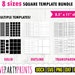 Square Template Bundle SVG, PDF, Png, Dxf, Blank Template, 8.5x11, Ms ...