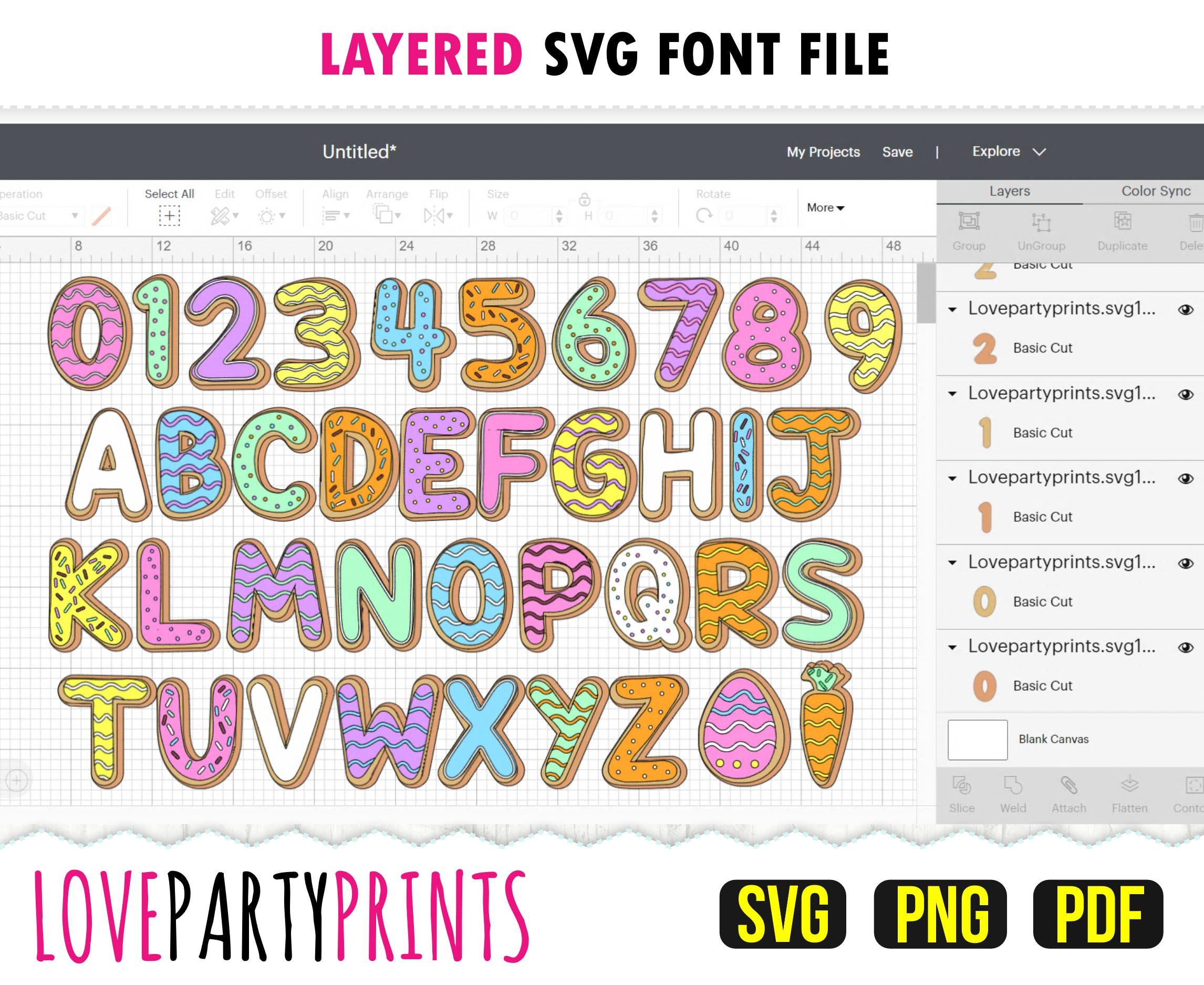 EASTER COOKIE FONT Svg, Png and Pdf Files, 300dpi High Quality ...