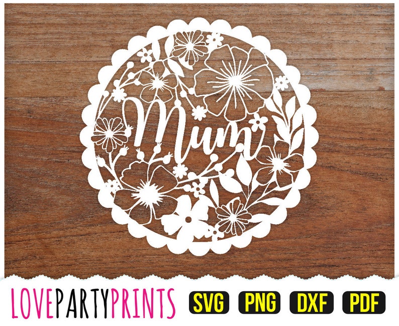 Papercut Template Mum PDF and PNG Clip Art with Svg and DXF | Etsy