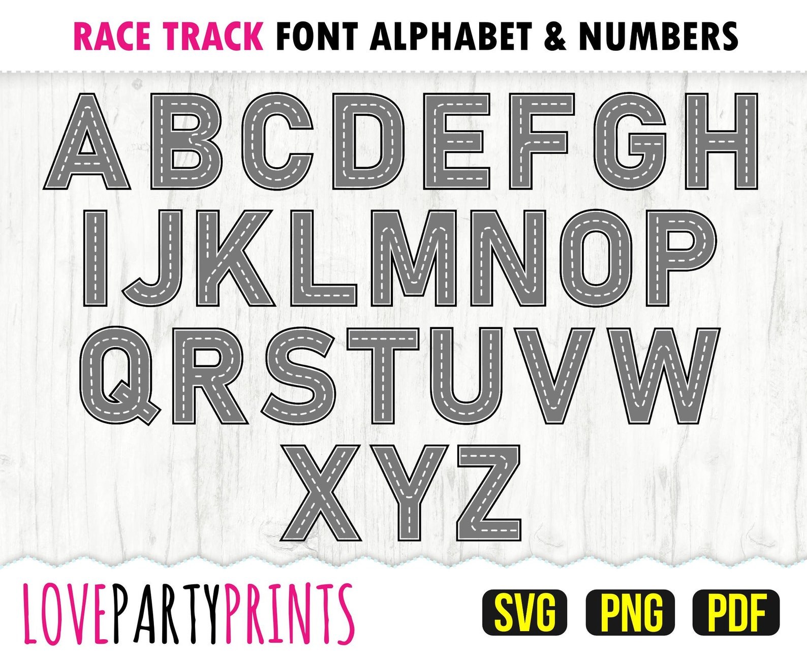 Road Font SVG PNG PDF Road Letters Svg Road Numbers Svg - Etsy UK