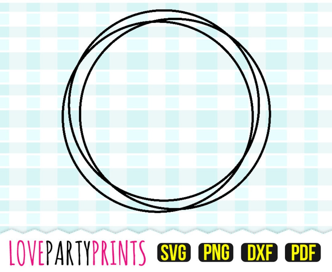 Circle Monogram Border Svg, DXF, PNG, PDF, Round Frame Svg, Vector Clip ...