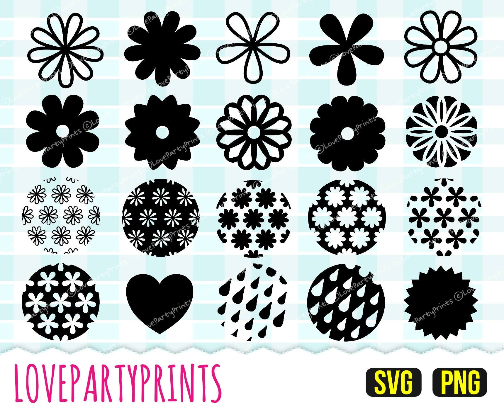 Floral Keyring Patterns SVG and PNG Flower Keychain Svg | Etsy
