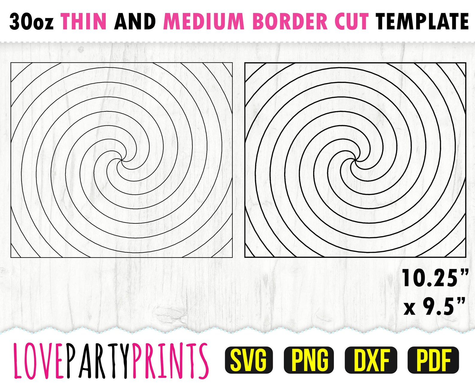 Swirl Burst Template SVG, DXF, PNG, Pdf, 30 Oz Skinny Tumbler Template ...