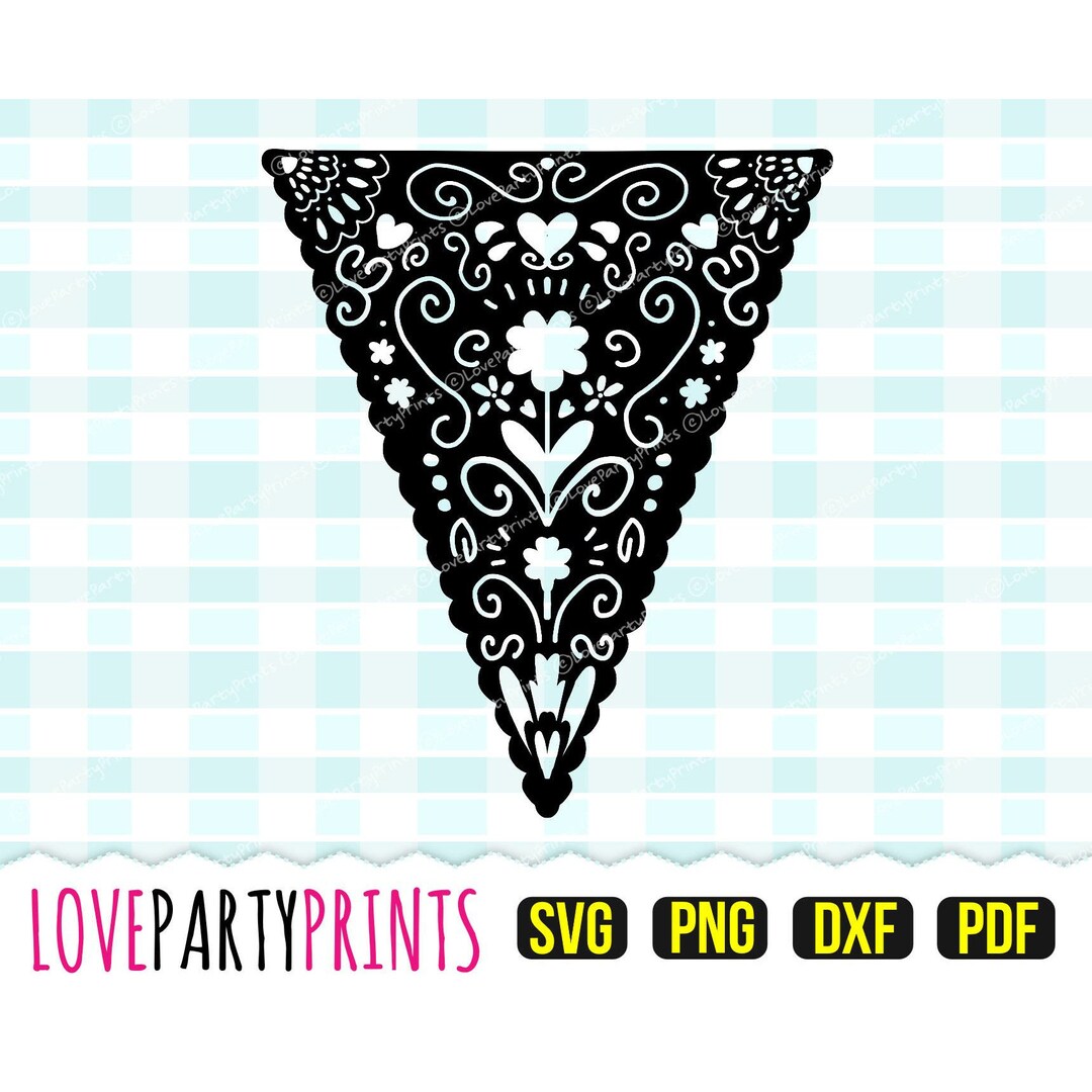 Papel Picado SVG, DXF, PNG, Pdf, Mexican Fiesta Banner Svg, Silhouette ...