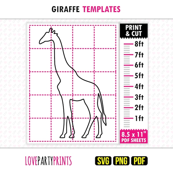 Giraffe Template - Etsy UK