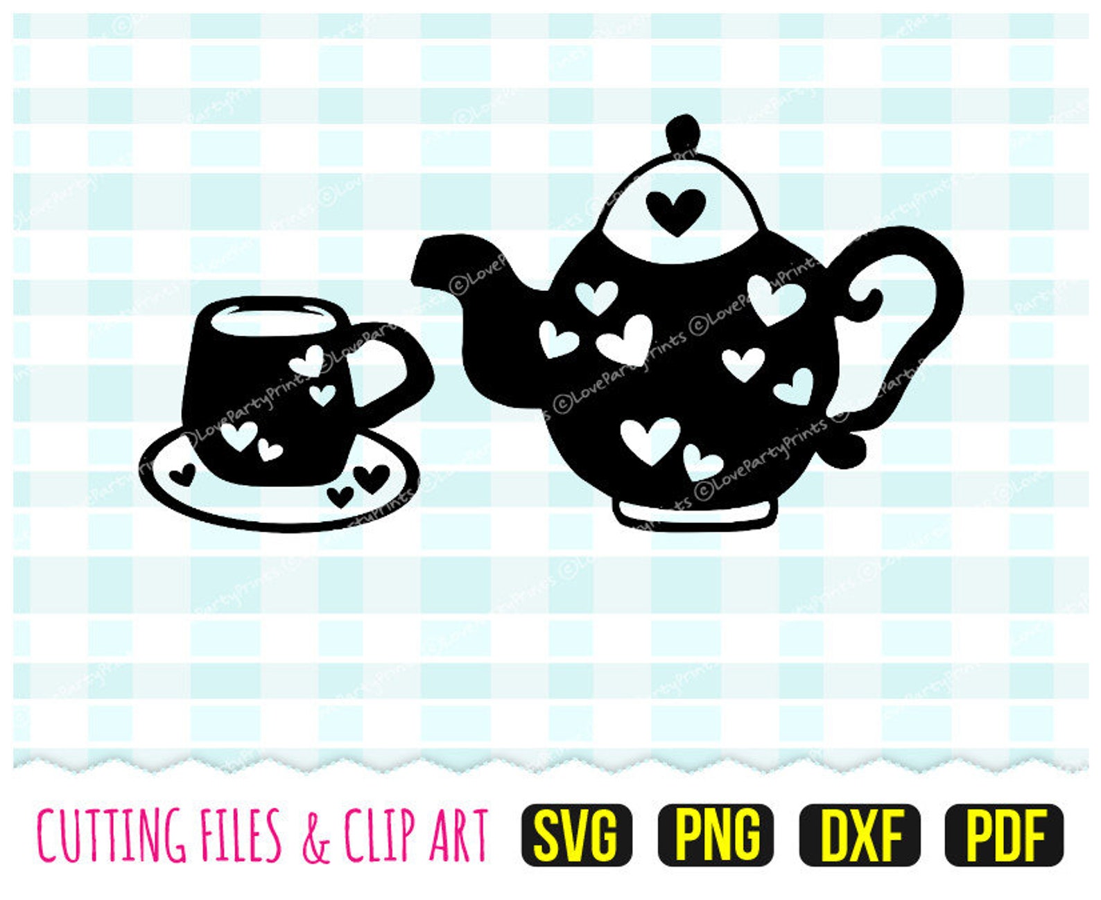 Teapot Teacup Svg, DXF, PNG, PDF, Tea Lover Svg, Tea Time Svg, Tea ...