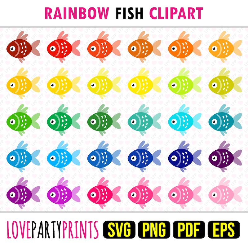 Colorful Fish Art - Etsy