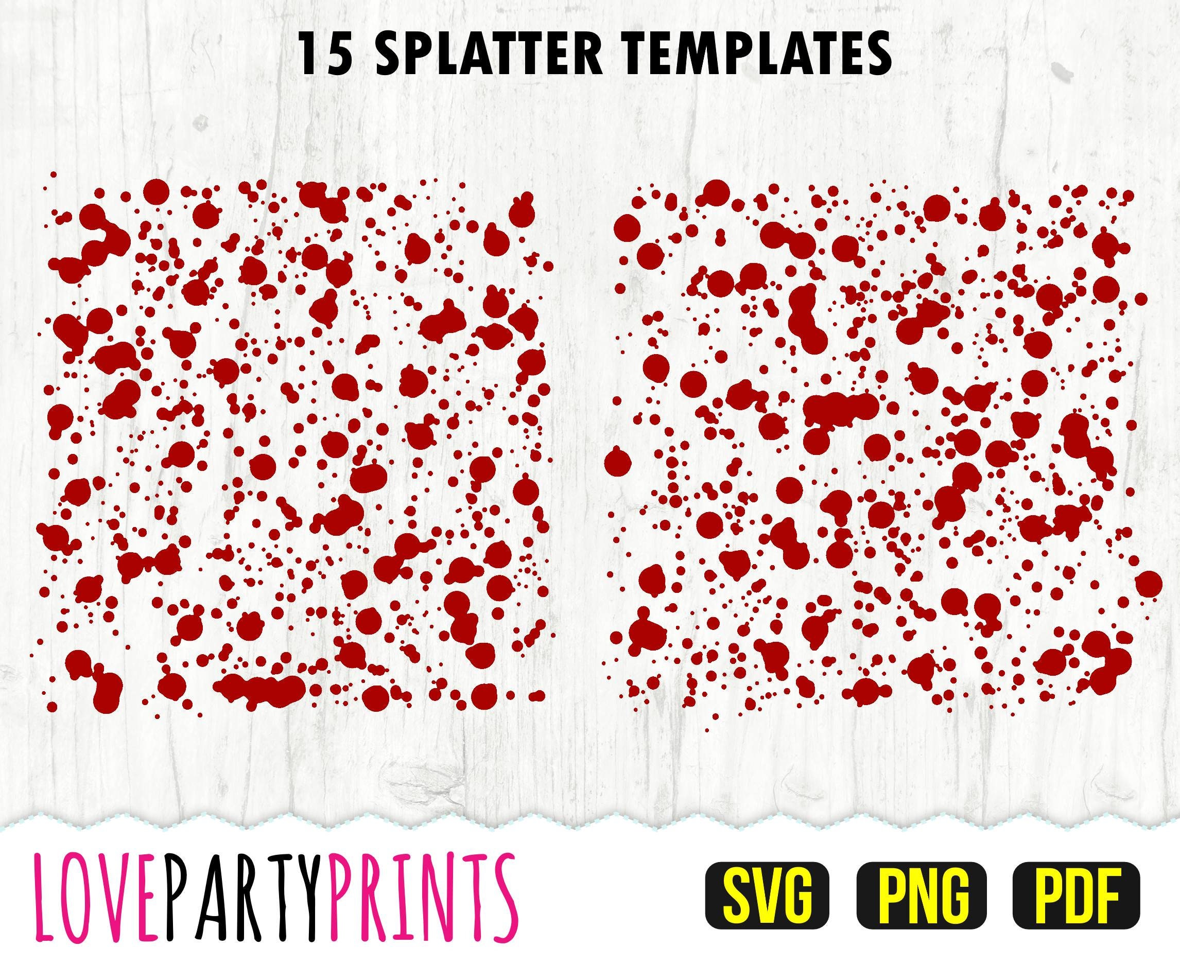 Splatter SVG PNG PDF Blood Splatter Svg Paint Splatter | Etsy