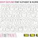 Groovy Outline Font SVG PNG Pdf Full Alphabet and Numbers - Etsy UK