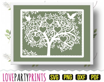 Personalised Family Tree Papercutting Lasercut Template - Etsy UK