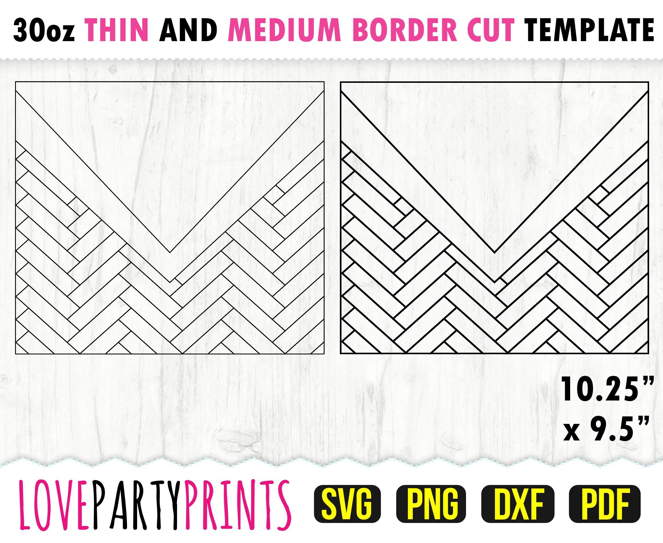 V Split Tumbler Template SVG, DXF, PNG, Pdf, 30oz Skinny Tumbler ...