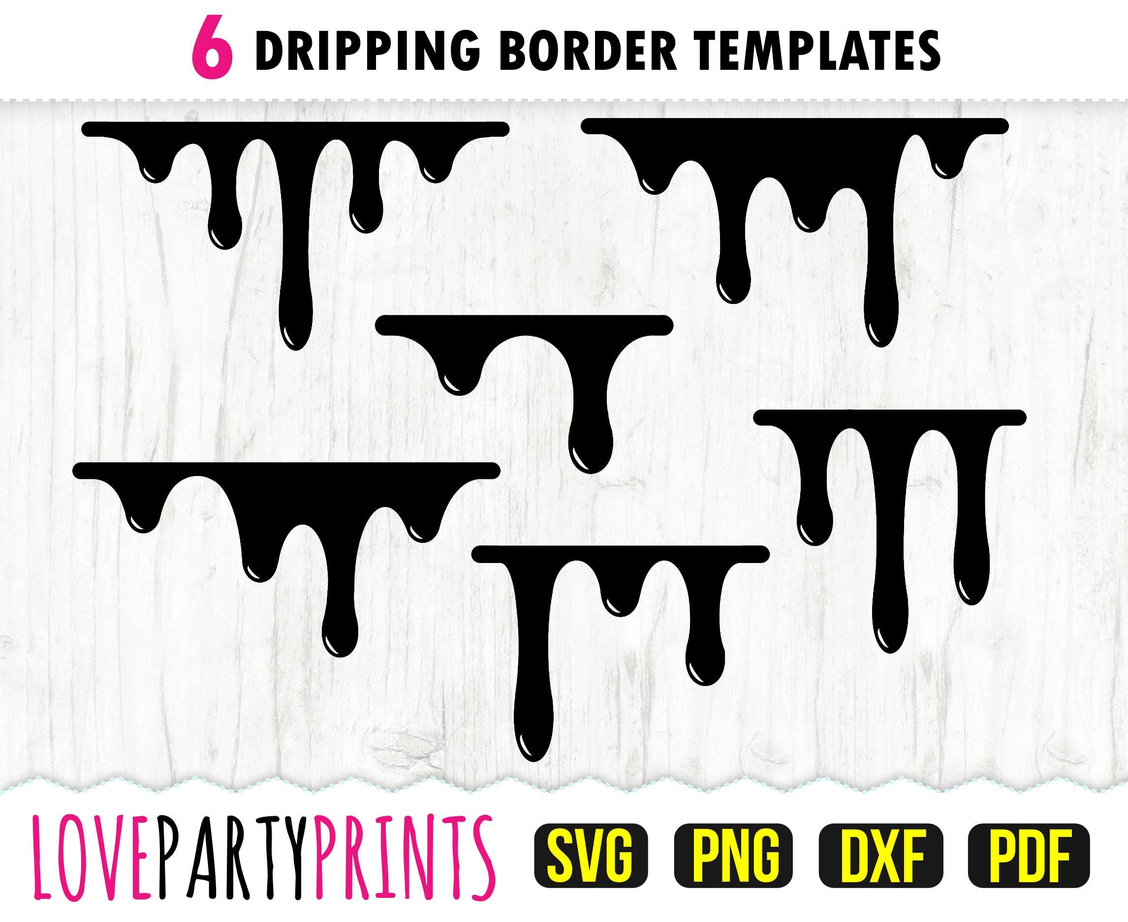 Dripping Borders Svg DXF PNG PDF Honey Drip Svg Chocolate - Etsy Canada