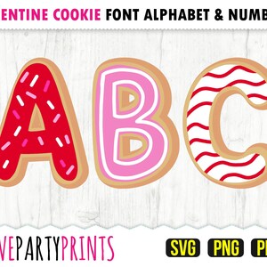 VALENTINES COOKIE FONT Svg, Png and Pdf Files, 300dpi High Quality ...