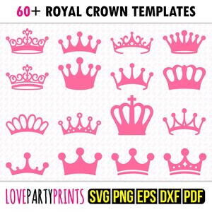 Royal Crown SVG, DXF, PNG, Pdf, Eps, Princess Tiara, Queen Crowns ...