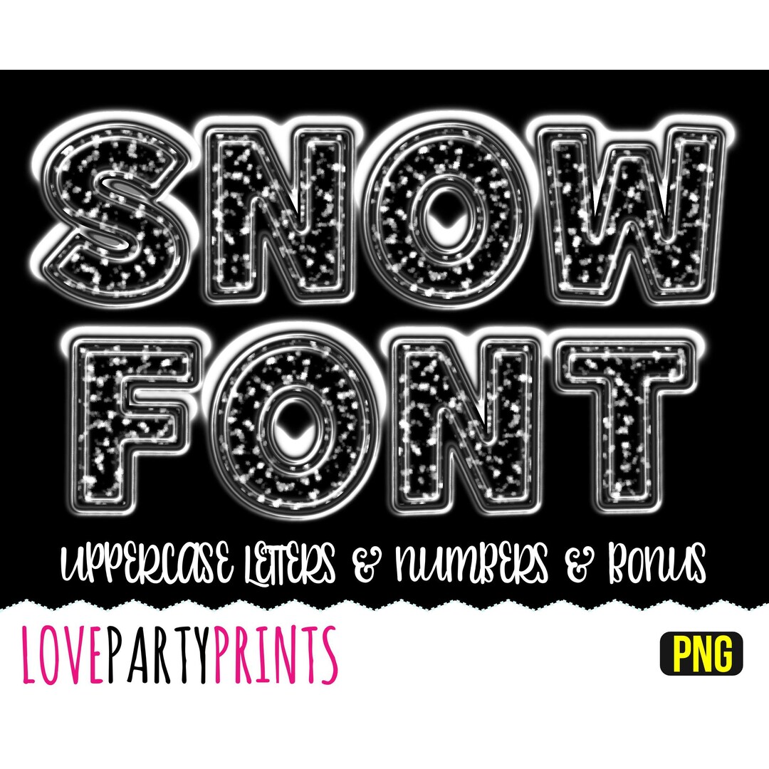 Snow Letters Numbers PNG Font, Uppercase Alphabet, Transparent Ice Font ...