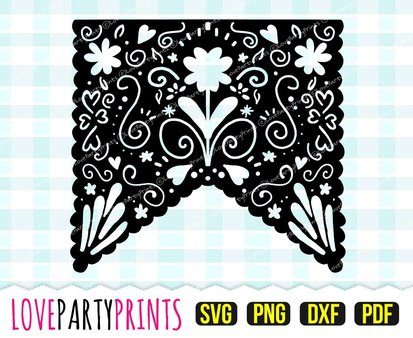 Mexican Fiesta Banner SVG DXF PNG Pdf Papel Picado svg | Etsy