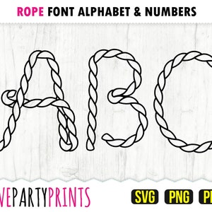 ROPE FONT SVG, Png, Pdf, Rope Font Clipart, Rodeo Font, Western Font ...