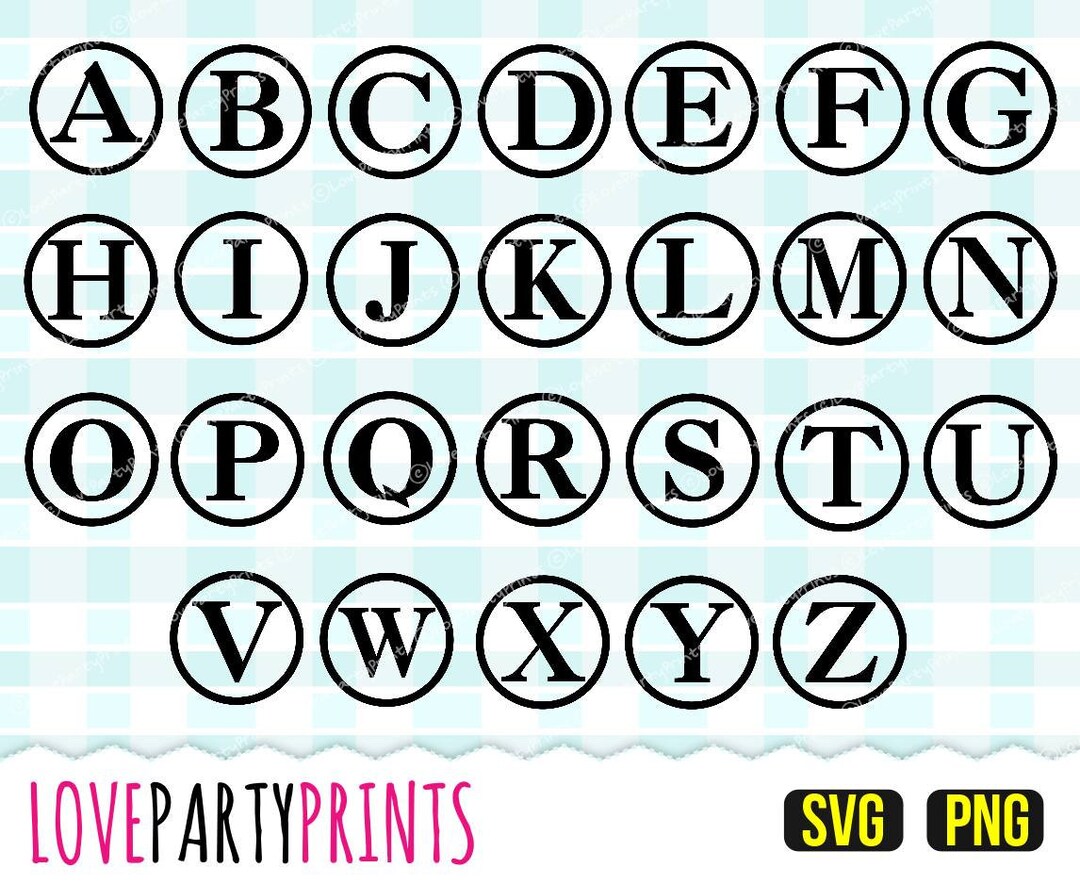Monogram Alphabet SVG and PNG, Keyring Pattern Svg, Frame Monogram Svg ...