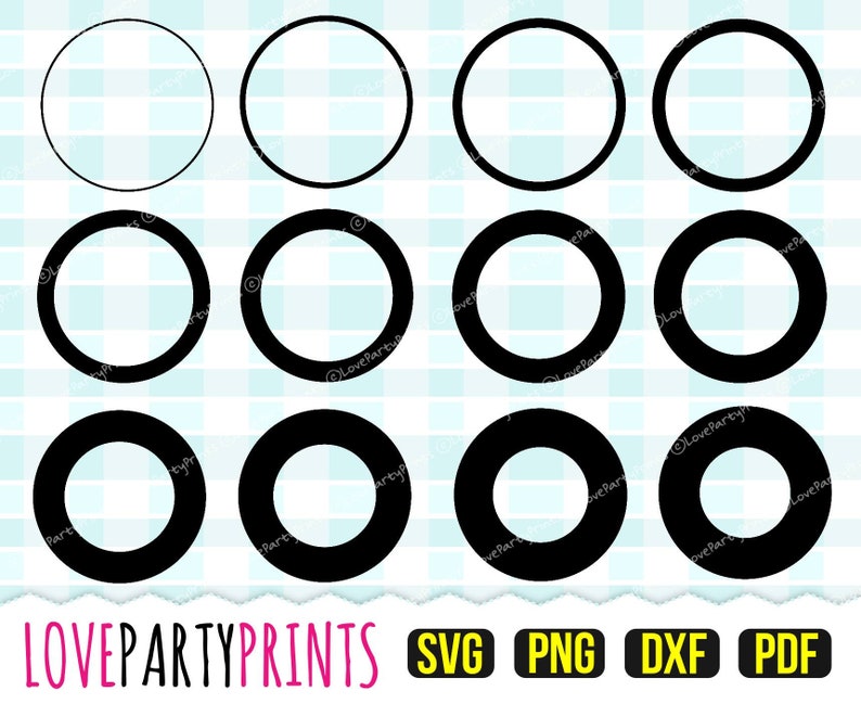 Circles SVG DXF PNG Pdf Circle Frames Svg Solid Circle | Etsy