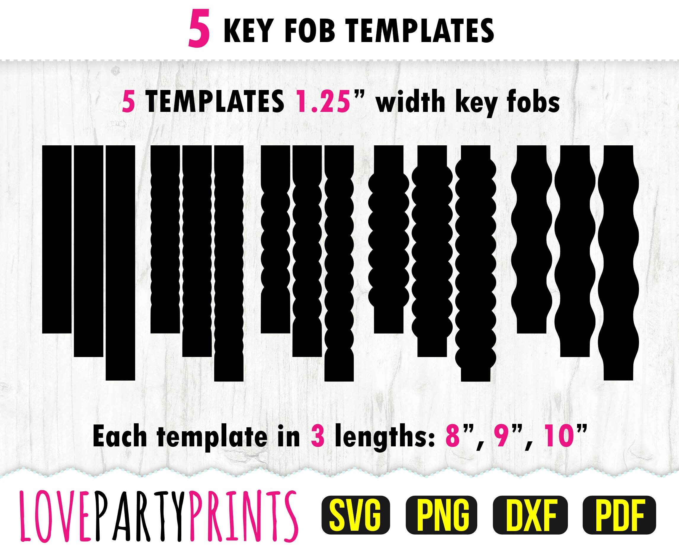 Key Fob SVG PNG PDF Dxf Key Fob Template Svg Five - Etsy Australia