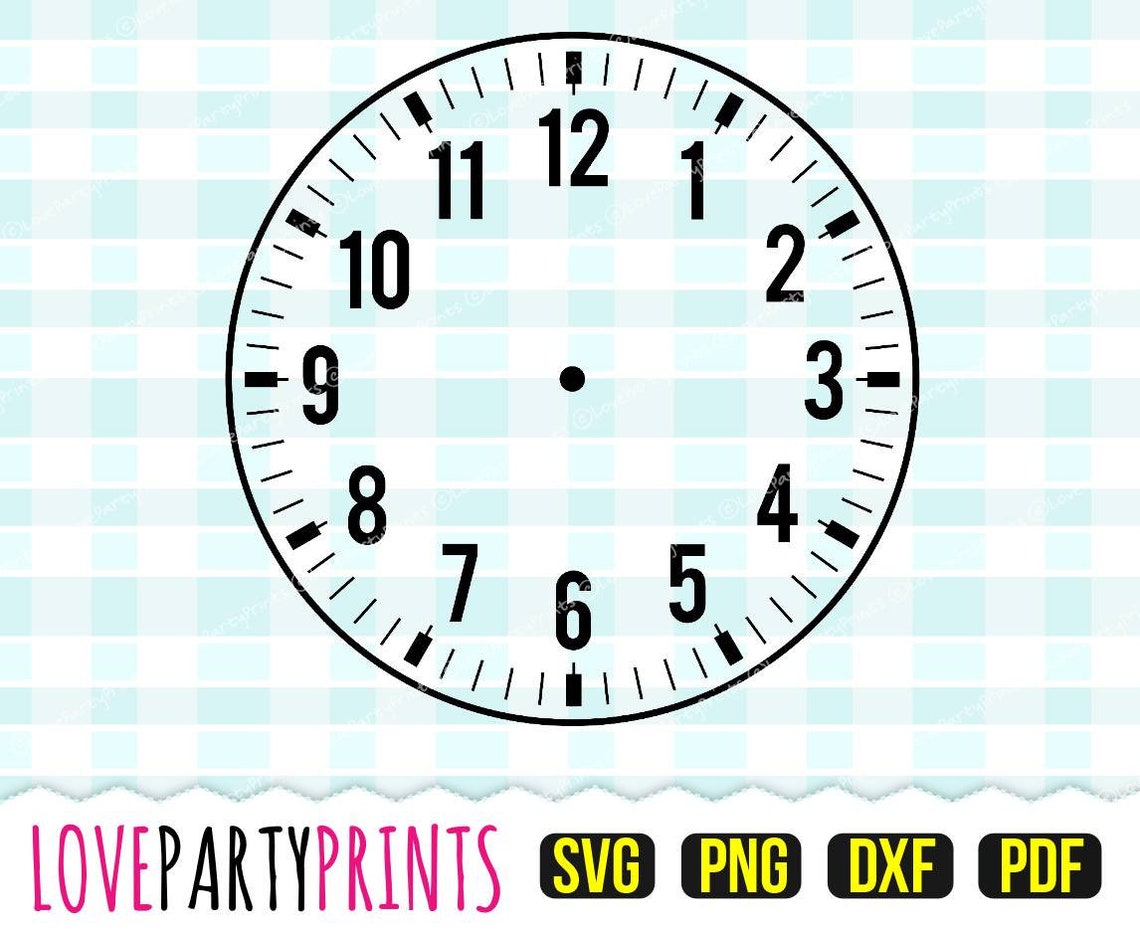 9 Clock Face Svg DXF PNG PDF 9 Clock Faces Svg Printable | Etsy