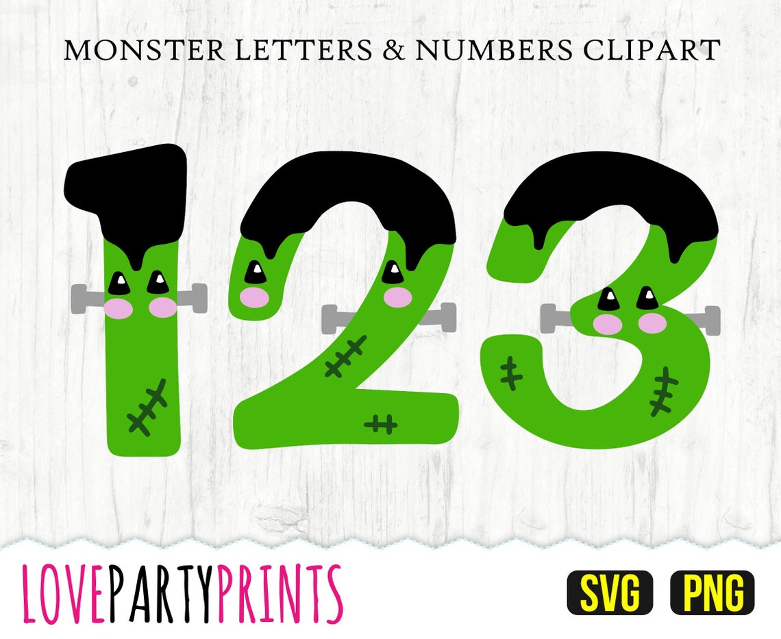 MONSTER FONT SVG Png Pdf Monster Alphabet Monster Numbers - Etsy