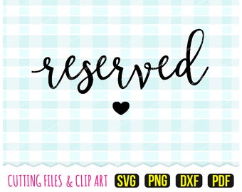 Reserved Svg | Etsy UK