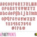 Valentine's Day Alphabet Doodle Font Bundle, Uppercase & Lowercase ...