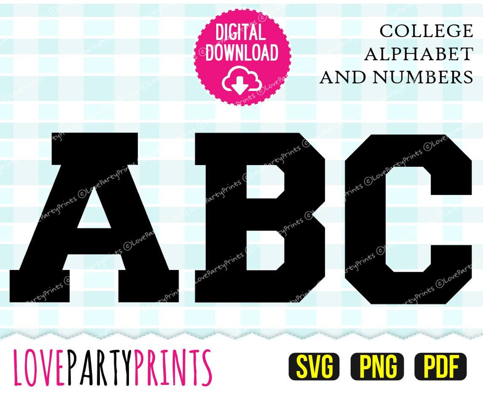 VARSITY LETTERS and Numbers SVG Png and Pdf Files 300dpi - Etsy