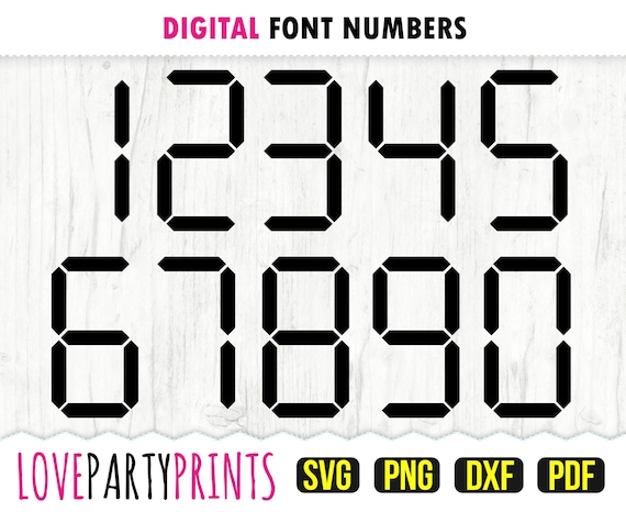 Digital Numbers SVG DXF PNG Pdf Digital Numbers Clipart - Etsy Australia