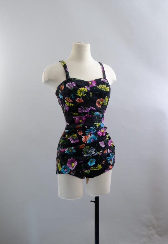 1950s Bombshell Pin Up Swimsuit – Size 12 / 34 - XS/S… - Gem