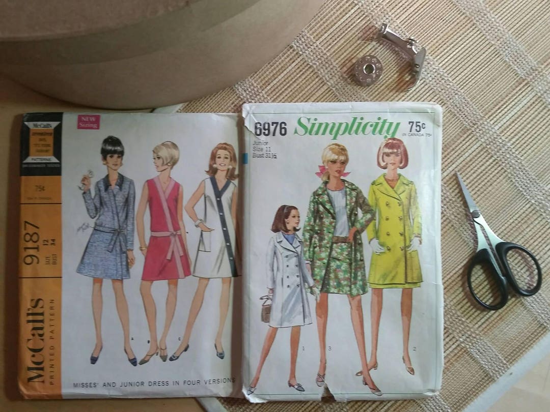 Mccall's 60s Vintage Pattern 9187 and Simplicity 6976 - Etsy